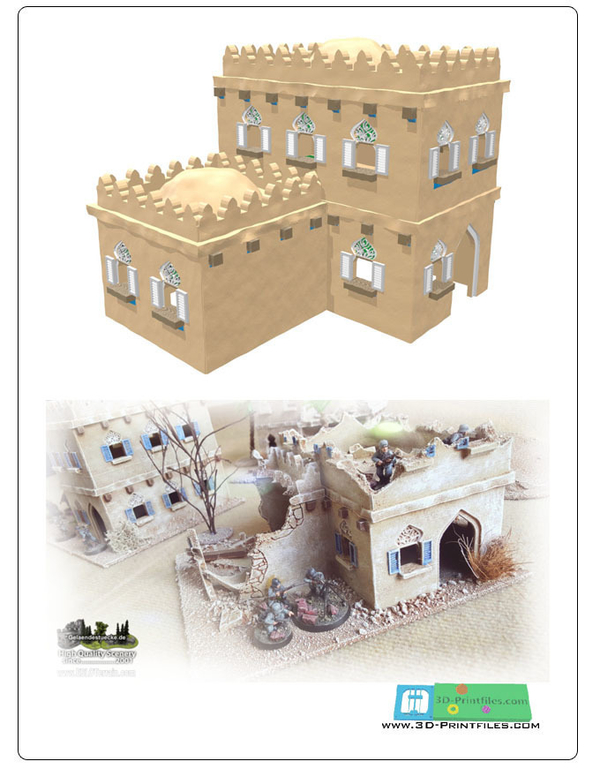 modular arabic building set (stl file) - Pinshape