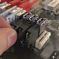 PCIe Riser Locking Clip, fits Asrock H110, H81 and other MBs - Pinshape