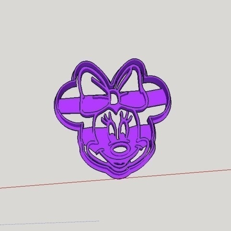 MINNIE MOUSE FACE COOKIES CUTTER - Pinshape