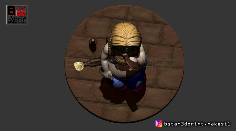 Thor Fat CHIBI version - Avenger 4 ENDGAME - from Marvel - Pinshape