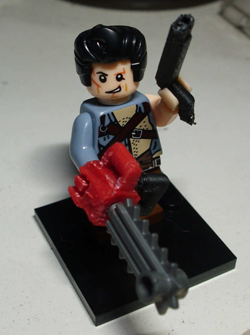 ED2 CHAINSAW + BOOMSTICK FOR MINIFIG - Pinshape