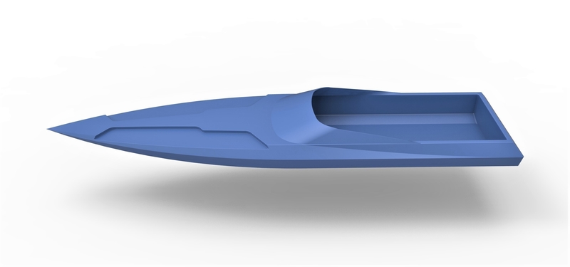 Speed boat hull Scale 1:24 - Pinshape