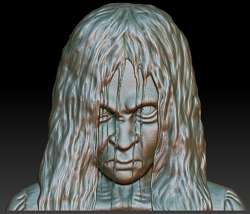 Samara The Ring bas relief 3d model - Pinshape