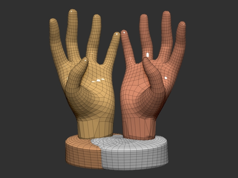 Hands Smartphone Holder (low Poly) - Pinshape