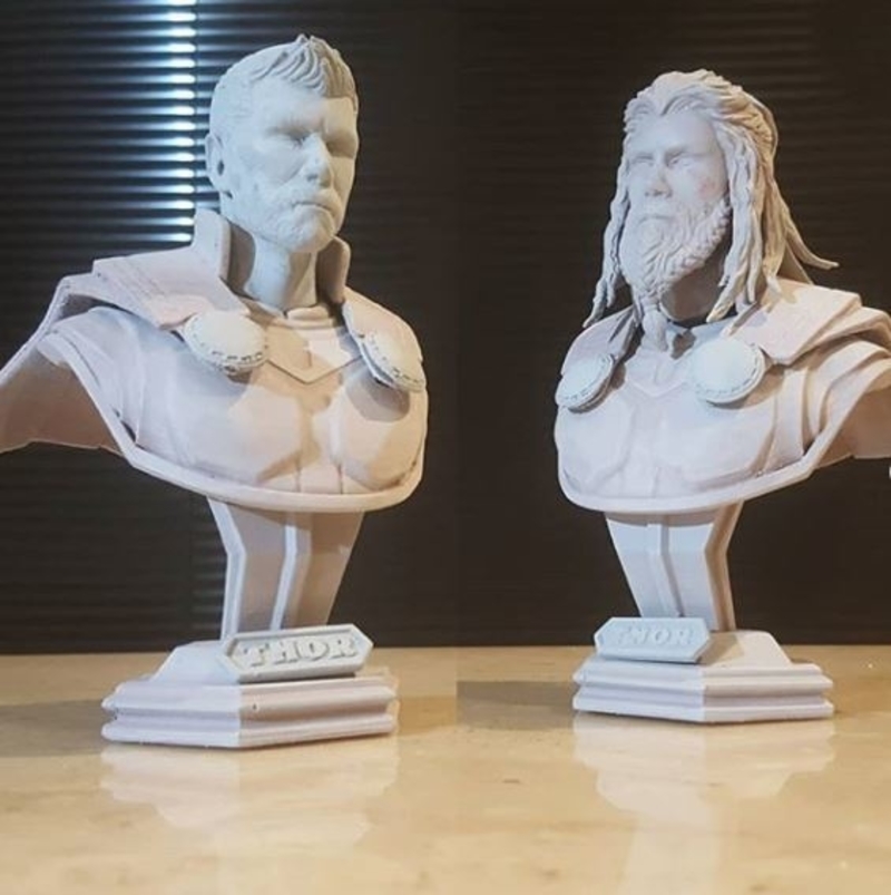Thor Bust Avenger bust - 2 Heads - Infinity war - Endgame - Pinshape