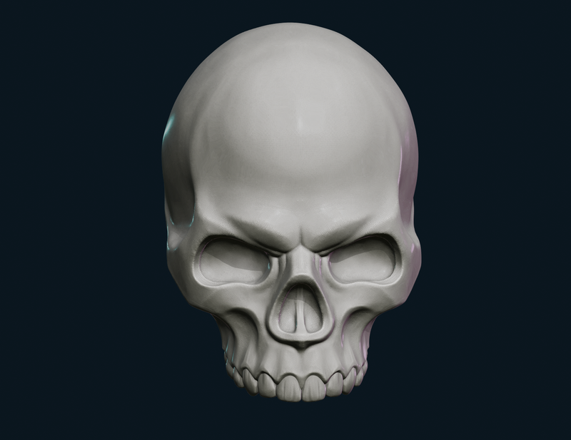 Stylized Skull - Pinshape