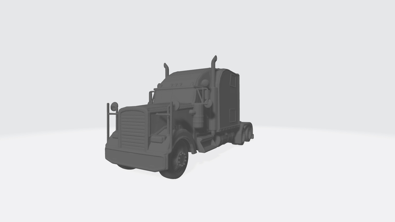 3D HAULER AMERICAN TRUCK MODEL READY FOR 3D PRINTING STL FILE - Pinshape
