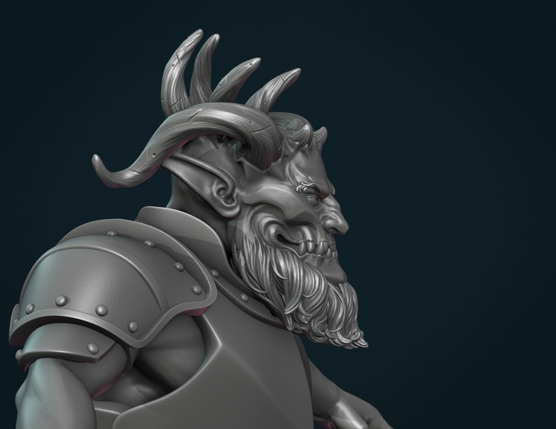 Demon figure II - Pinshape