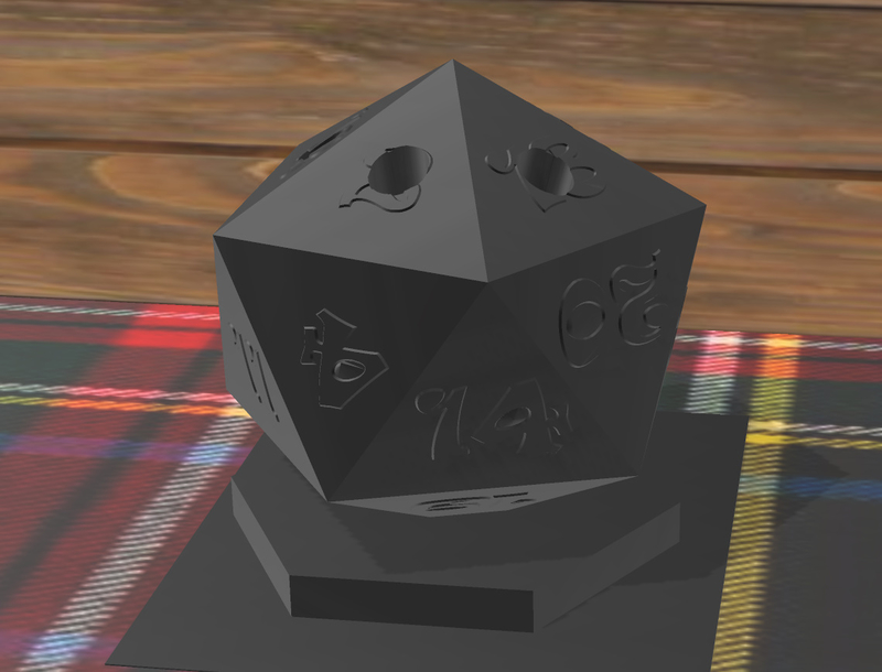 D20 Pen Holder - Pinshape