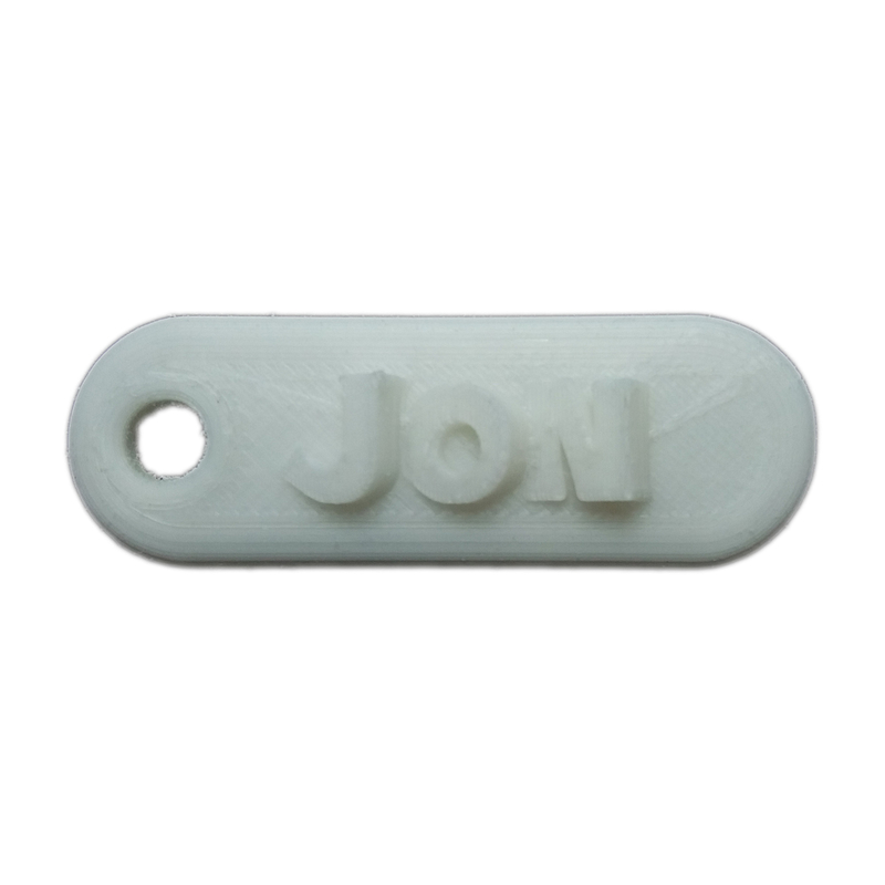 JON Personalized keychain embossed letters - Pinshape