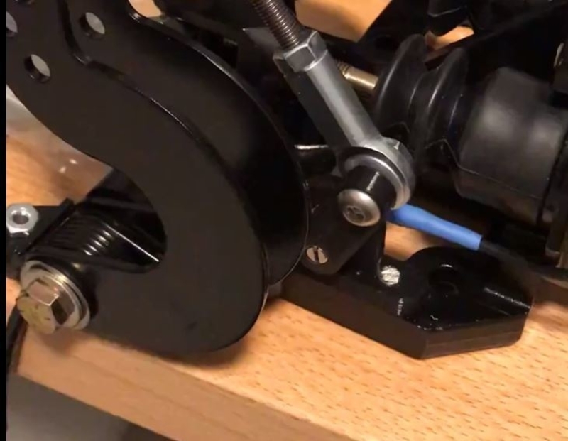 Potentiometer bracket for Wilwood hydraulic sim pedals - Pinshape