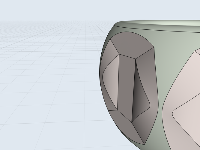 3D Printed Faceted Ring by Hibernvs | Pinshape