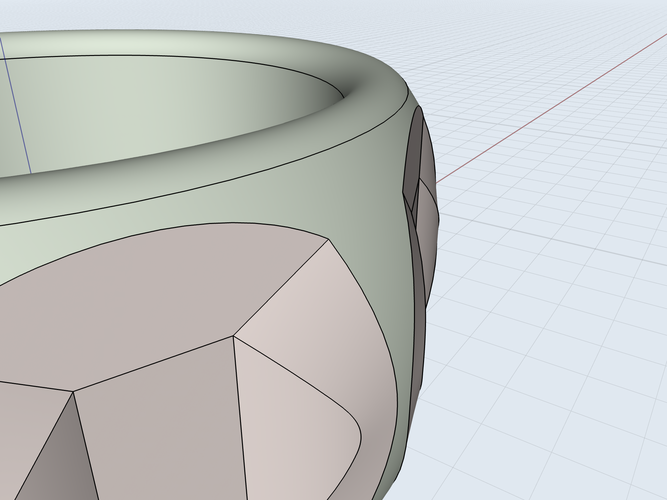 3D Printed Faceted Ring by Hibernvs | Pinshape