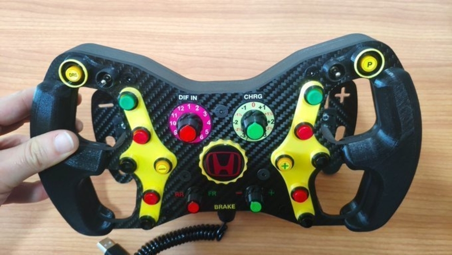 3D Printed DIY TYPE F1 SWD Steering Wheel by SimWheel Designs | Pinshape
