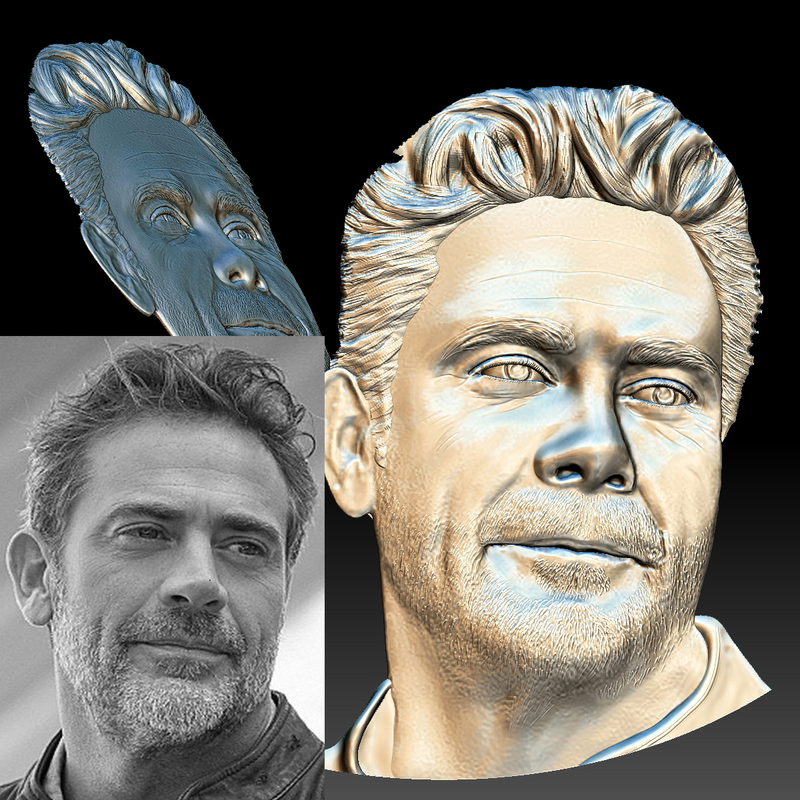 Portrait relief STL file for CNC router based on your photo - Pinshape