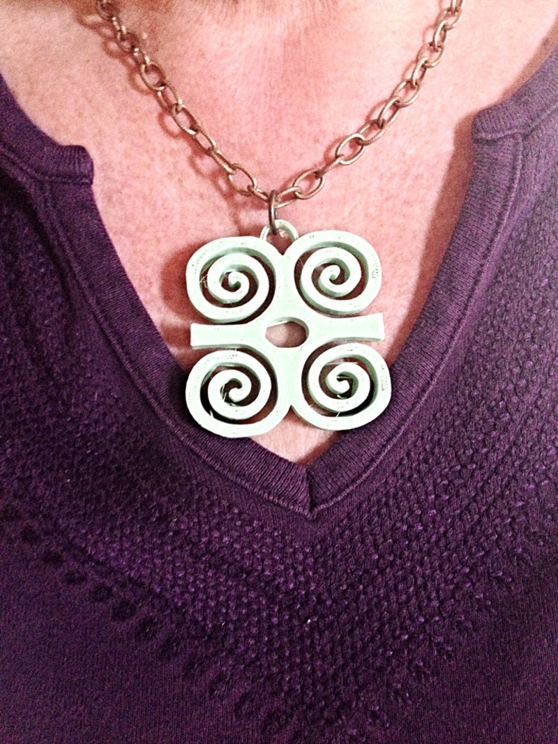 Adinkra symbols pendant and earrings sets - Pinshape