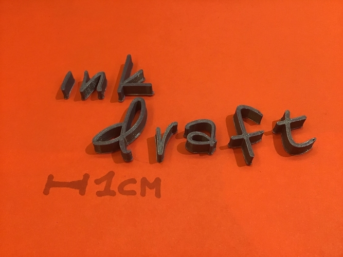 3D Printed INK DRAFT Font lowercase 3D letters STL file by 3dletters ...