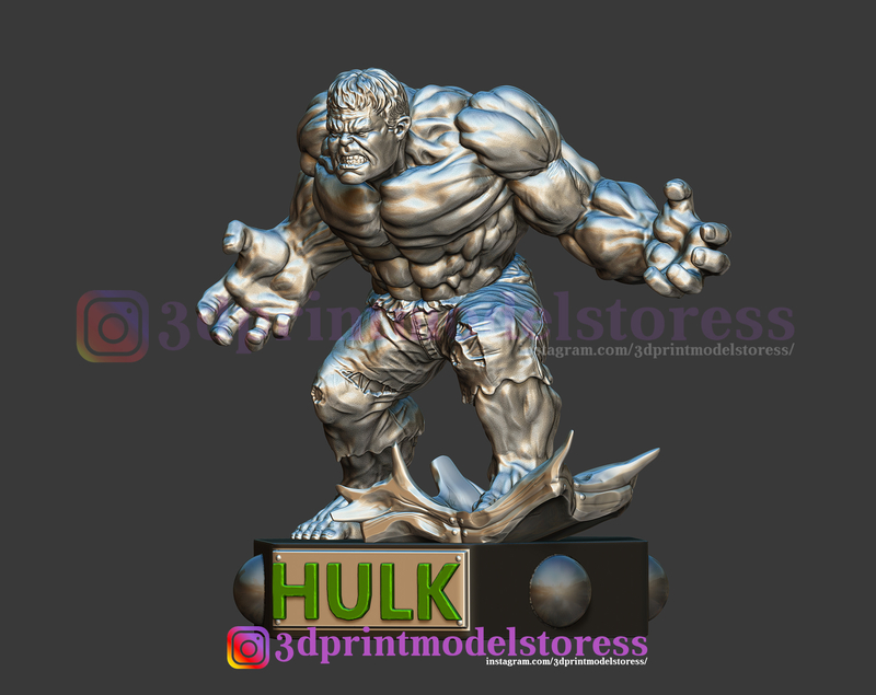 Super Hulk Marvel Comic Statue 3D Printable STL File - Pinshape