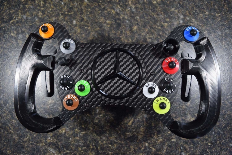 3D Printed DIY MERCEDES AMG GT3 EASY Steering Wheel by SimWheel Designs ...