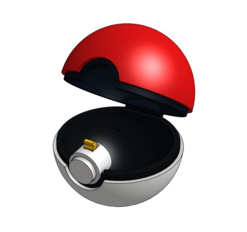 Pokeball (opens and closes) - Pinshape