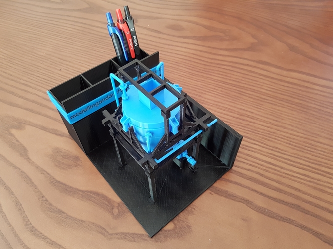 3D Printed Pen Holder- Mixing Tank or Hopper by 3D-Unique | Pinshape