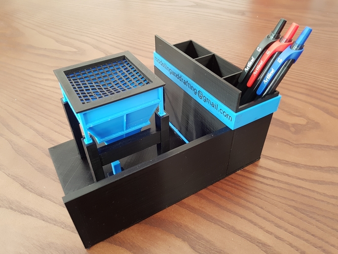 3D Printed Pen Holder- Mixing Tank or Hopper by 3D-Unique | Pinshape