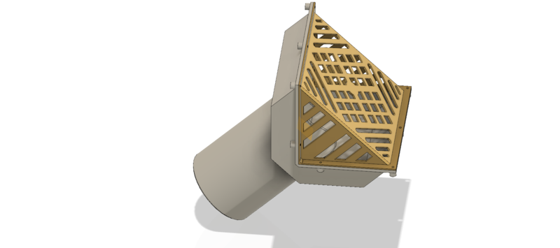 Rainwater roof Parapet Drain w Grade L Grating trap - Pinshape