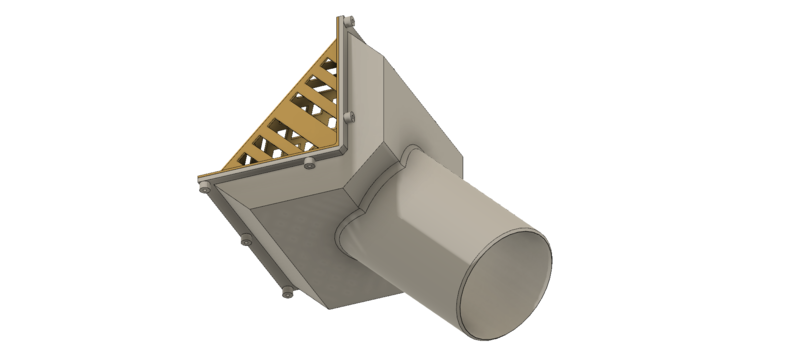 Rainwater roof Parapet Drain w Grade L Grating trap - Pinshape