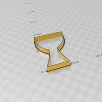 3D Printed Caliz Hostia comunion cookies cutter mold by Alberto Bauer ...