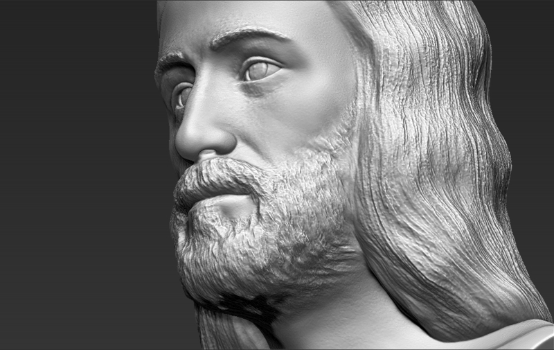 Jesus reconstruction based on Shroud of Turin 3D printing ready - Pinshape