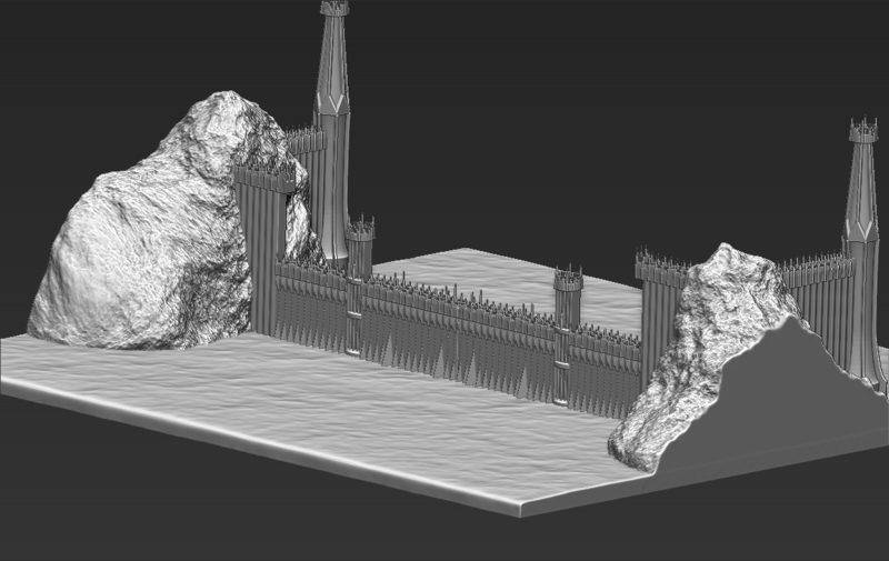 The Black Gate of Mordor from The Lord of the Rings stl obj - Pinshape