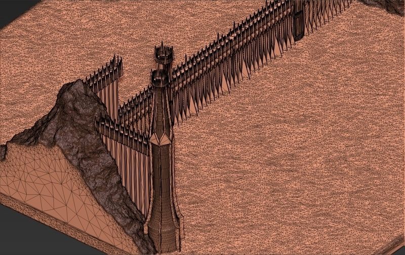 The Black Gate of Mordor from The Lord of the Rings stl obj - Pinshape