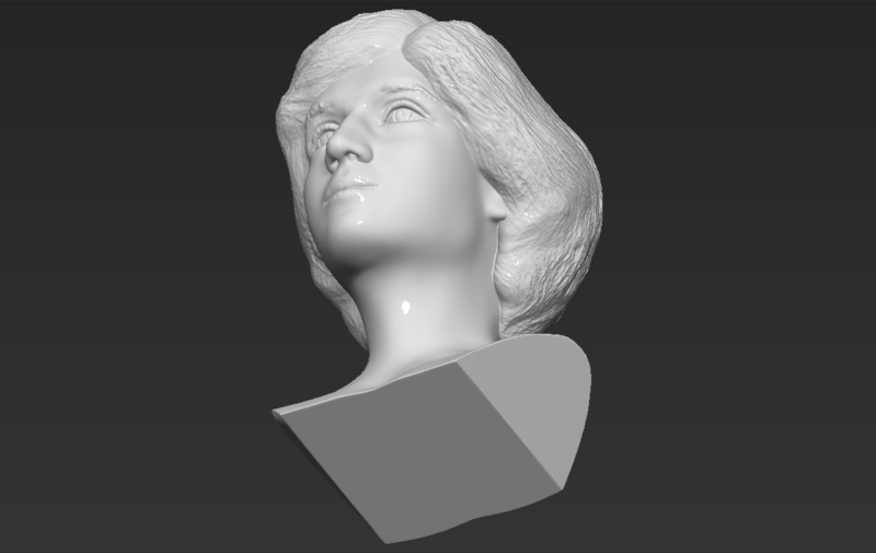 Princess Diana bust 3D printing ready stl obj formats - Pinshape