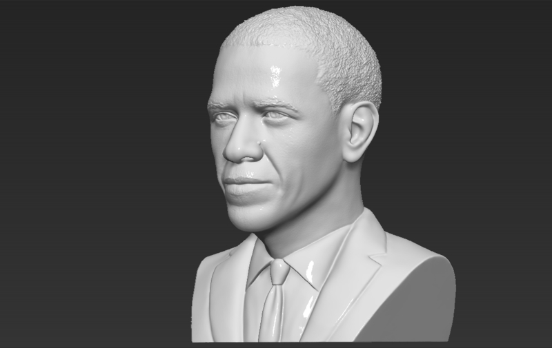 Barack Obama bust 3D printing ready stl obj formats - Pinshape