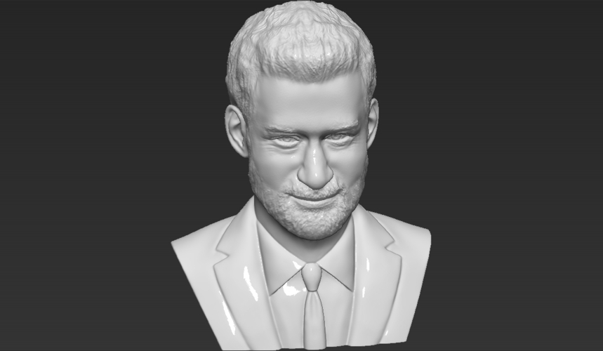 3D Printed Prince Harry bust 3D printing ready stl obj formats by ...