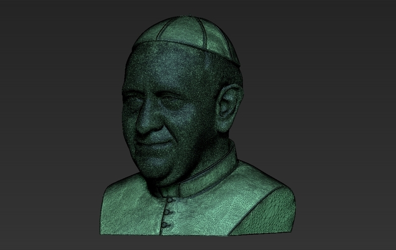 Pope Francis bust 3D printing ready stl obj formats - Pinshape