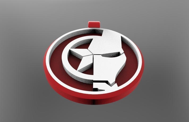 Iron man captain america keychain - Pinshape