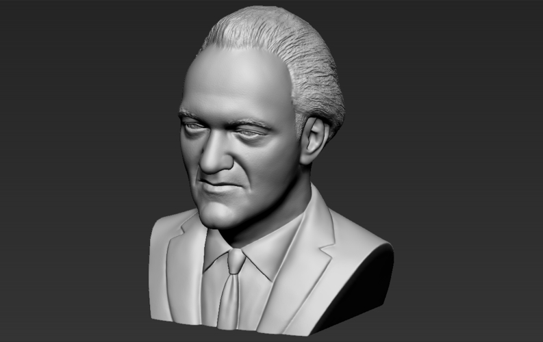 3D Printed Quentin Tarantino bust 3D printing ready stl obj formats by PrintedReality | Pinshape