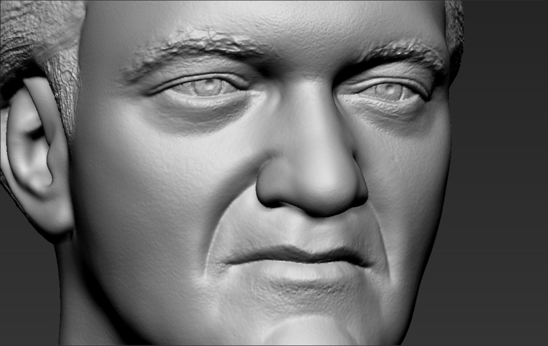 3D Printed Quentin Tarantino bust 3D printing ready stl obj formats by PrintedReality | Pinshape