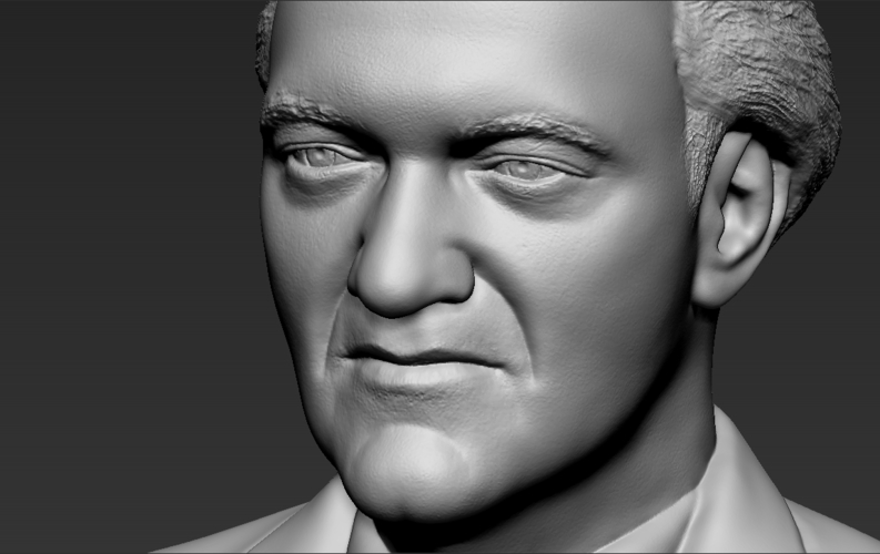 3D Printed Quentin Tarantino bust 3D printing ready stl obj formats by PrintedReality | Pinshape