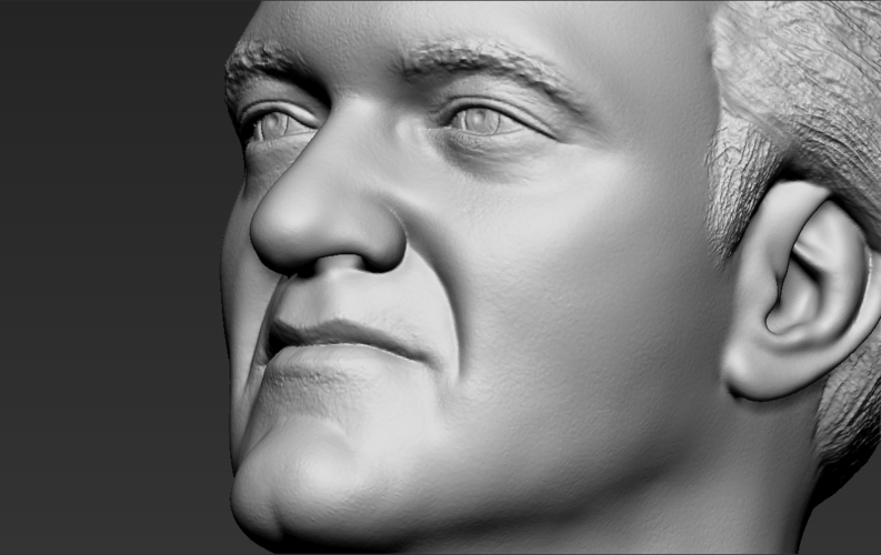 3D Printed Quentin Tarantino bust 3D printing ready stl obj formats by PrintedReality | Pinshape