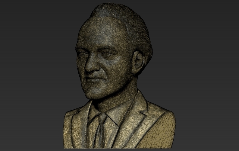 3D Printed Quentin Tarantino bust 3D printing ready stl obj formats by PrintedReality | Pinshape