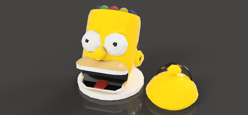 Homer candy jar - Pinshape
