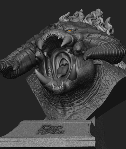 3D Printed Balrog Head bust - 3D print model by miguil | Pinshape