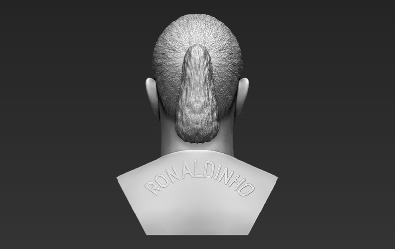 Ronaldinho bust 3D printing ready stl obj formats - Pinshape