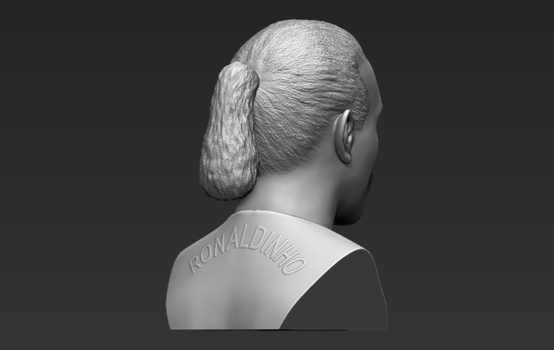 Ronaldinho bust 3D printing ready stl obj formats - Pinshape