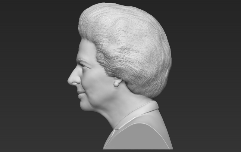 Margaret Thatcher bust ready for full color 3D printing - Pinshape