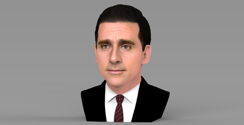 Michael Scott The Office bust ready for full color 3D printing - Pinshape