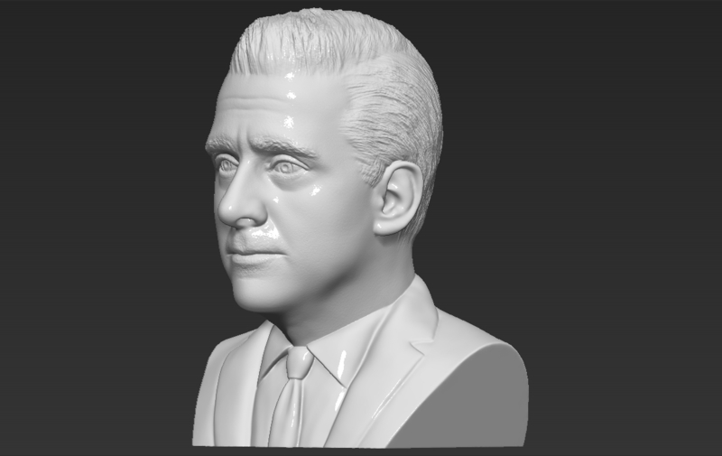 Michael Scott The Office bust ready for full color 3D printing - Pinshape