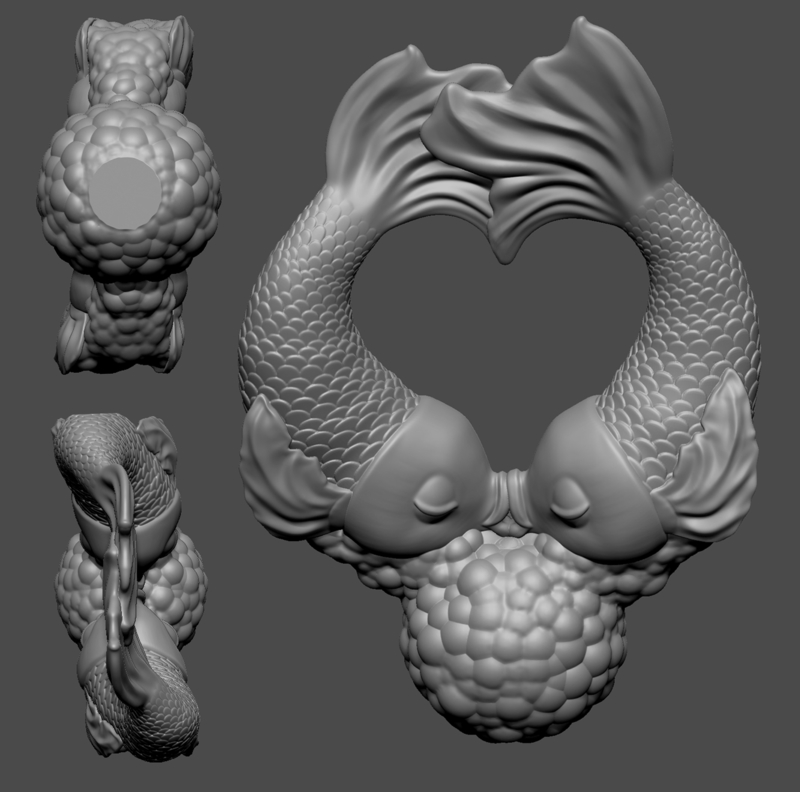 Kissy Fish - Pinshape